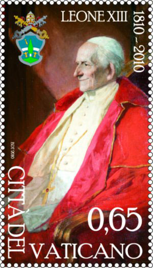 Jencius Coins - 2010 Vatican Stamp Leo XIII 1810-2010
