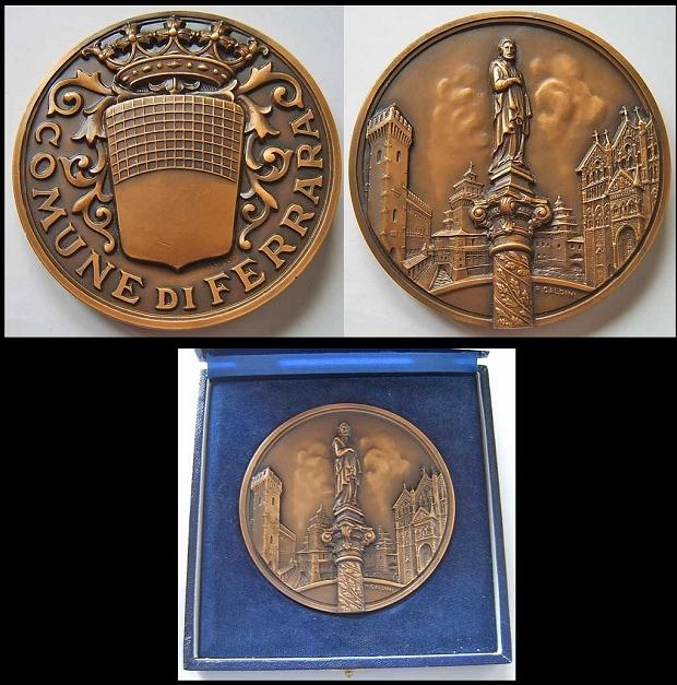 Jencius Coins - Commune di Ferrara, Italy Bronze Medal 89mm